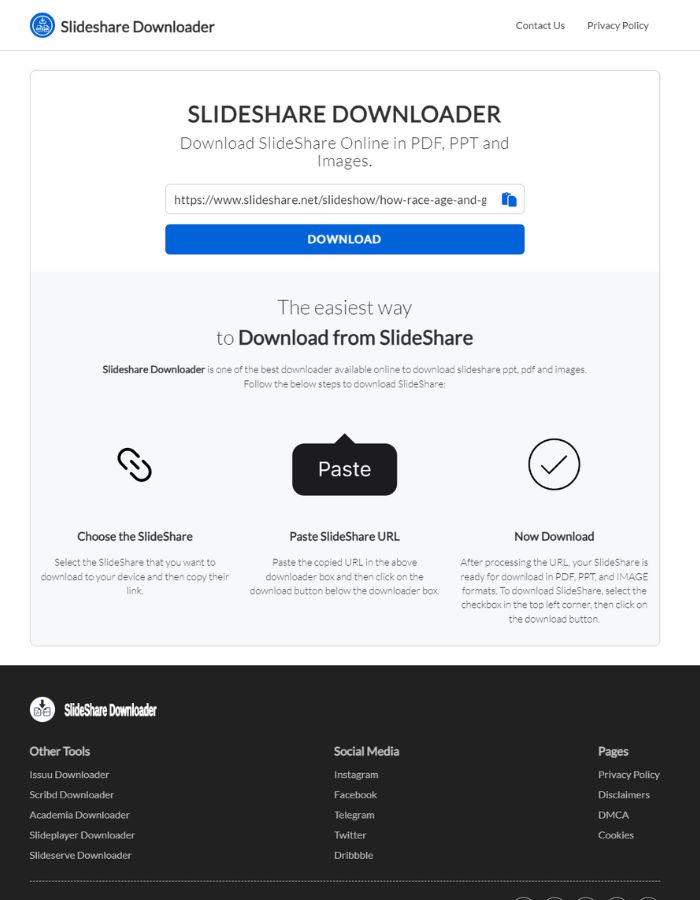 Slideshare Downloader Theme For Blogger by SK_Developer_941 | CodeCanyon